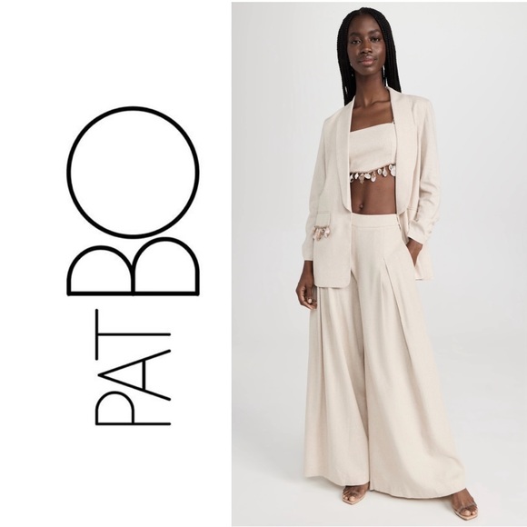 PatBO | Jackets & Coats | Patbo Seashell Embellished Oversized Blazer ...